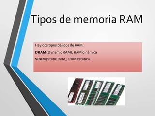 TIPOS DE MEMORIA RAM Y ROM | PPT