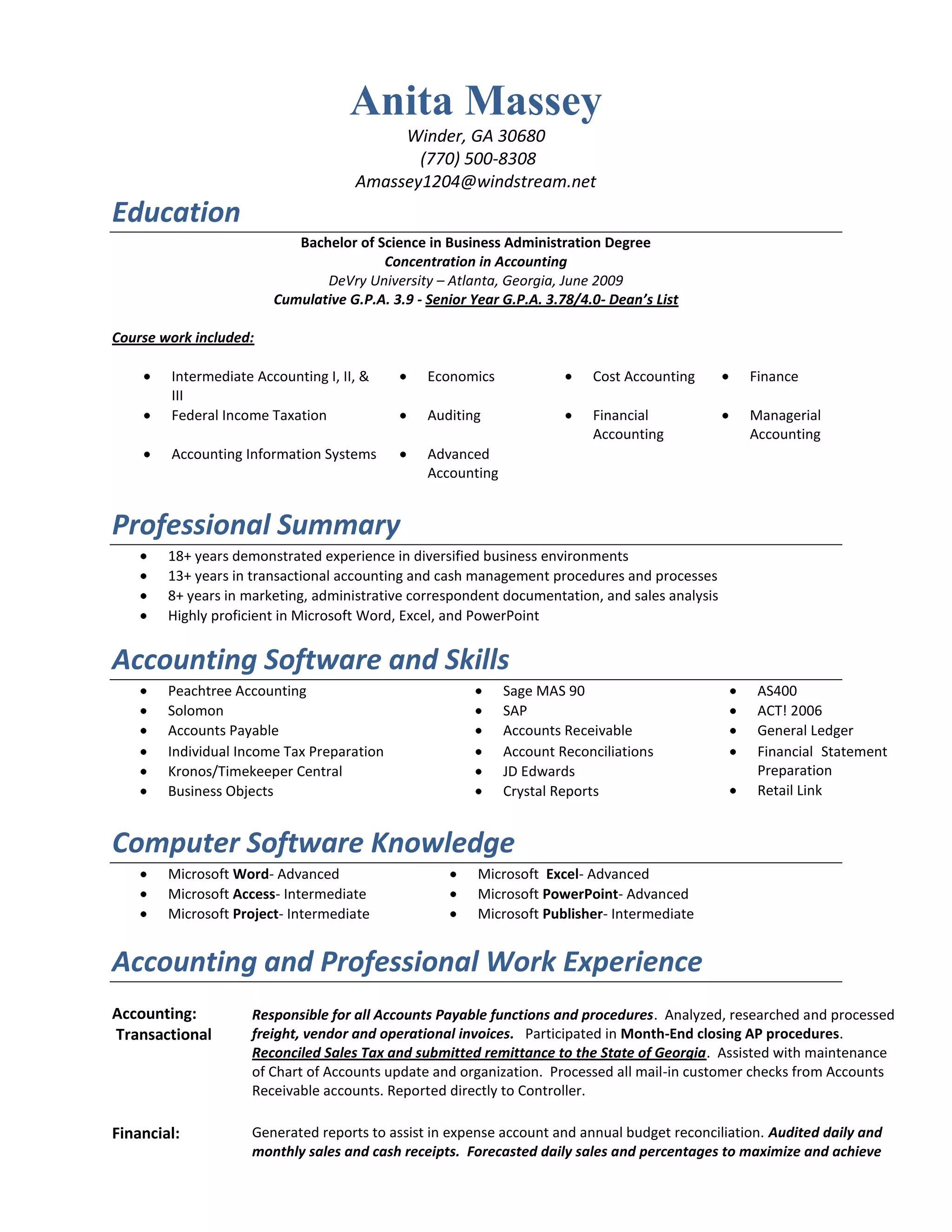 Anita Massey Resume 04 28 09 | DOCX