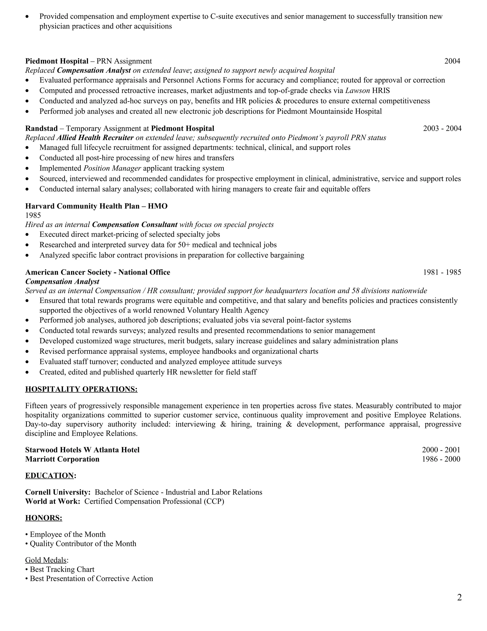 Anita S.. Bronstein Resume | DOC