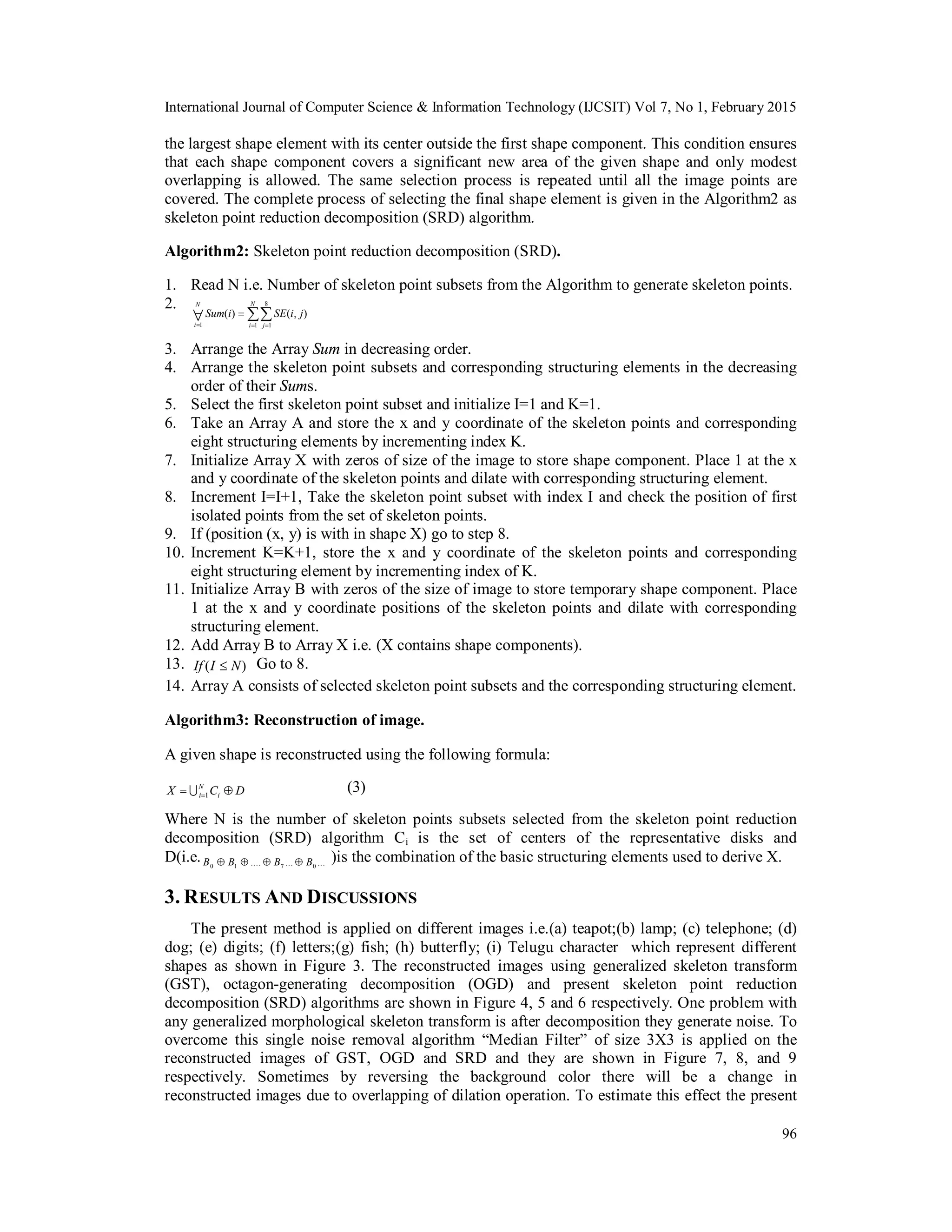 An Iterative Morphological Decomposition Algorithm For Reduction Of
