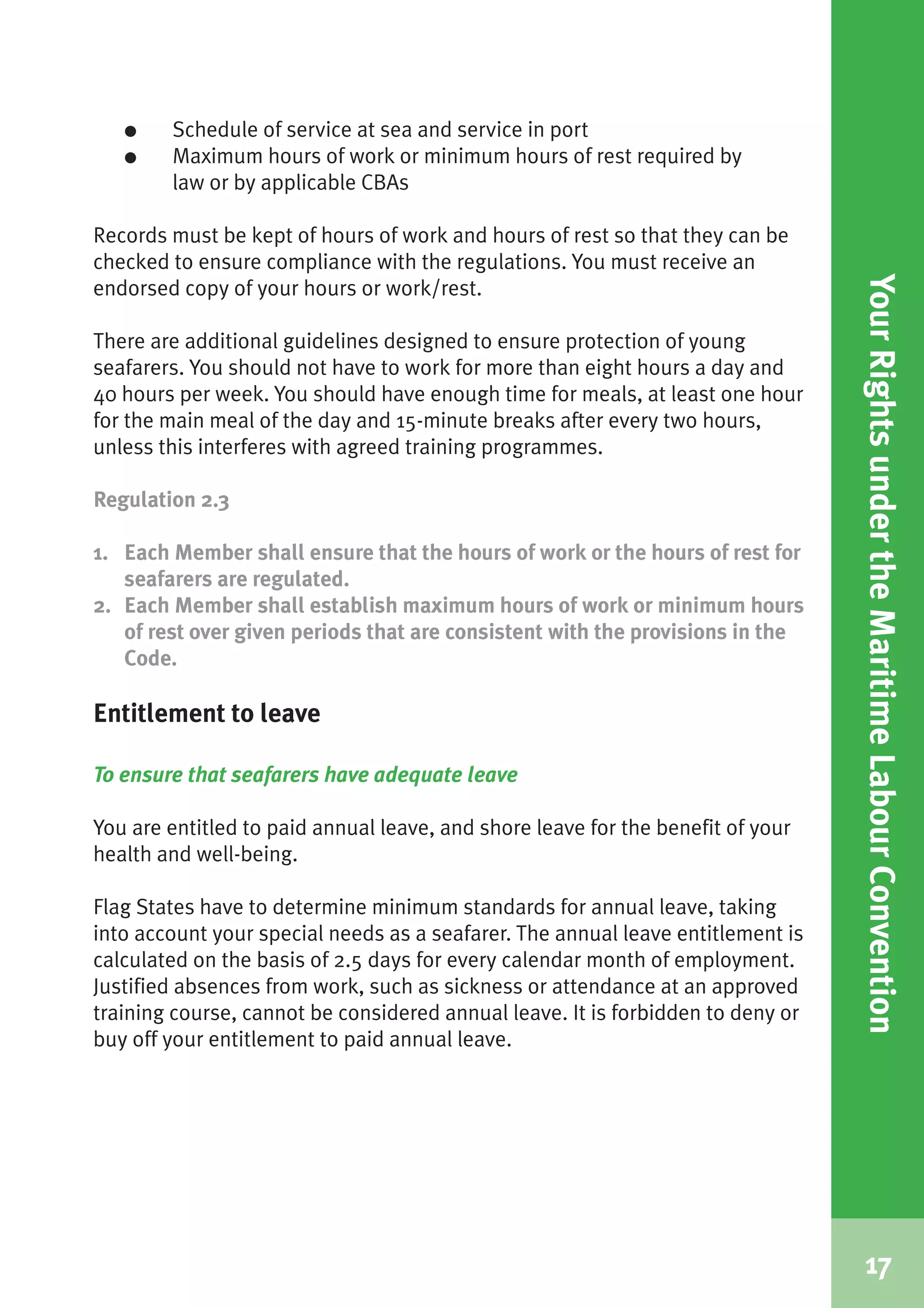 An itf guide for seafarers to the ilo | PDF