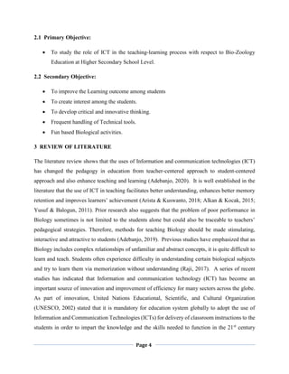 ICT in the teaching learning process with respect to bio-zoology | PDF