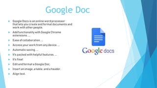 google doc.pptx | Desktop Publishing | Computer Software and Applications