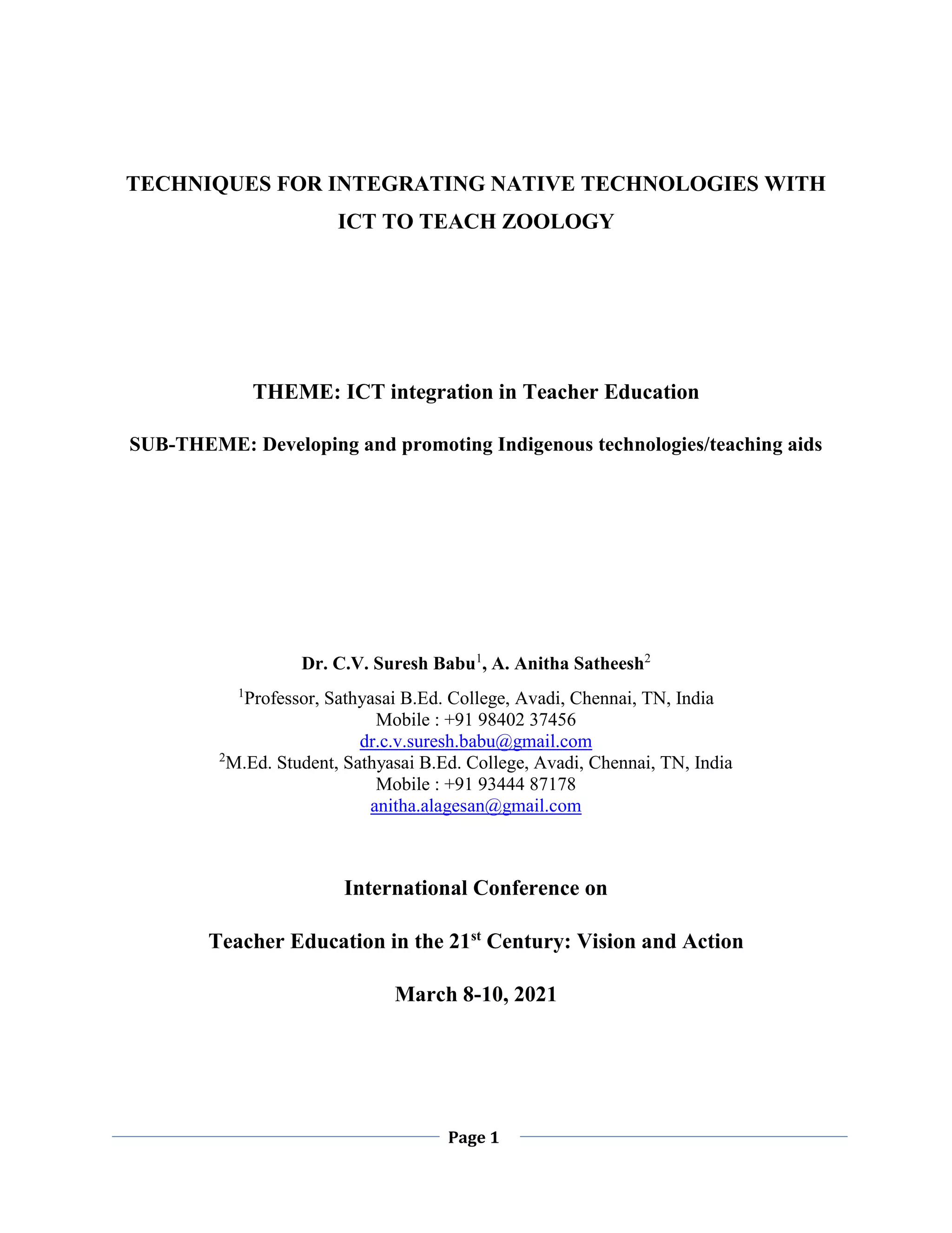 Techniques for integrating native technologies with ict to teach ... Techniques for integrating native technologies with ict to teach ...