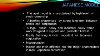 Japanese model in corporate governance | PPTX