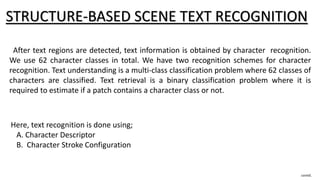Text detection and recognition from natural scenes | PPTX