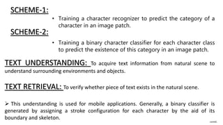 Text detection and recognition from natural scenes | PPTX
