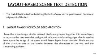 Text detection and recognition from natural scenes | PPTX
