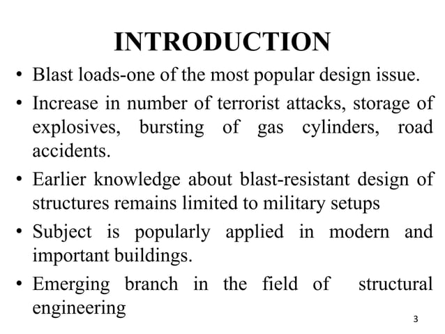 blast resistant structures | PPTX | Civil Engineering Industry | Industries