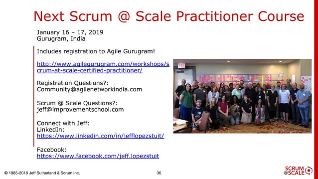 Agile Network India | Scrum at Scale | Jeff Lopez-stuit | PPT