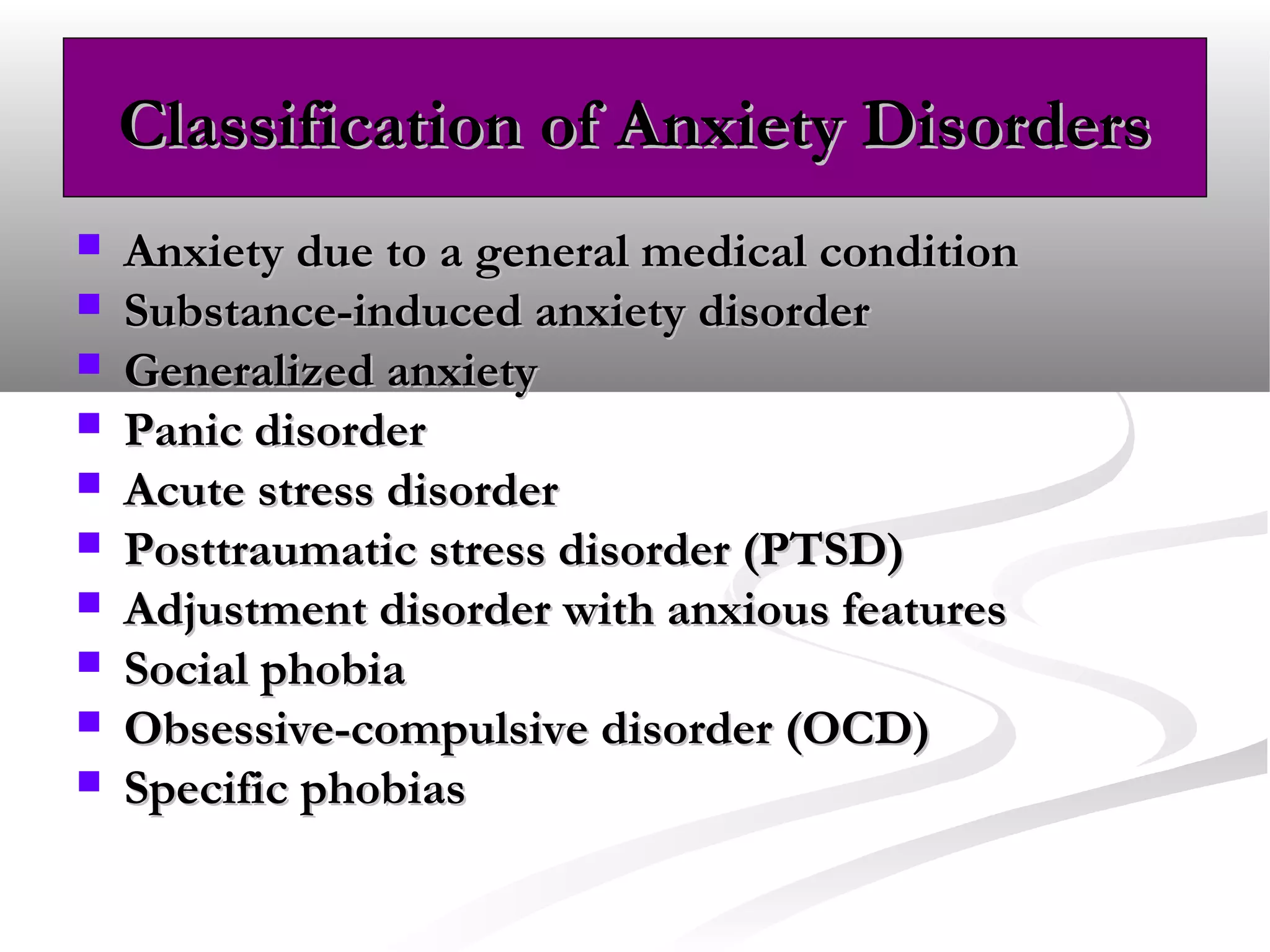 stress and Anxiety Disorder | PPT