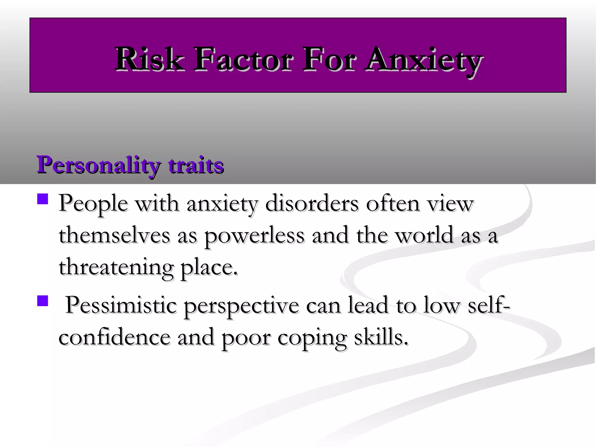 stress and Anxiety Disorder | PPT