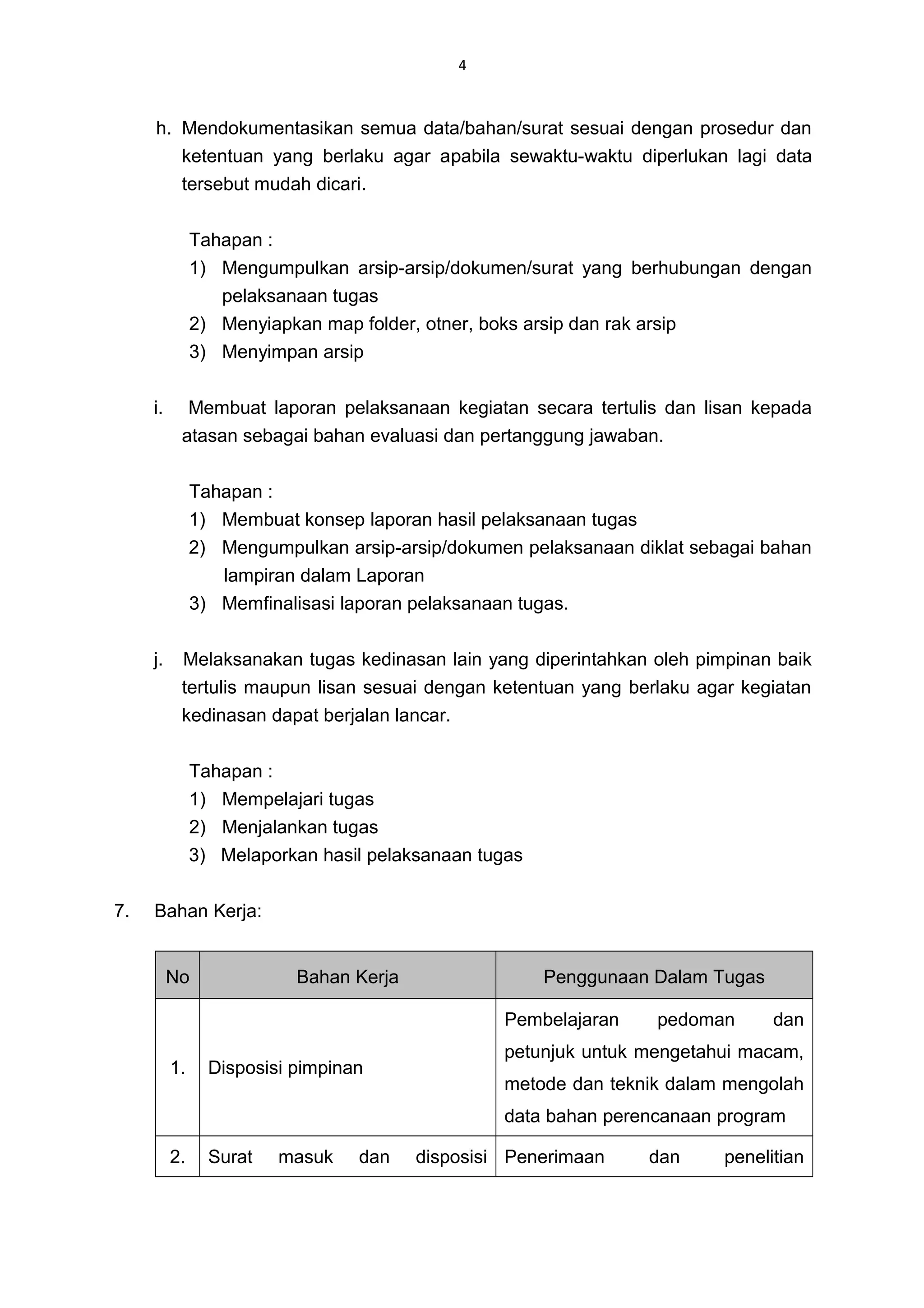 Anjab jfu pengumpul & pengolah data bahan perencanaan program | DOC