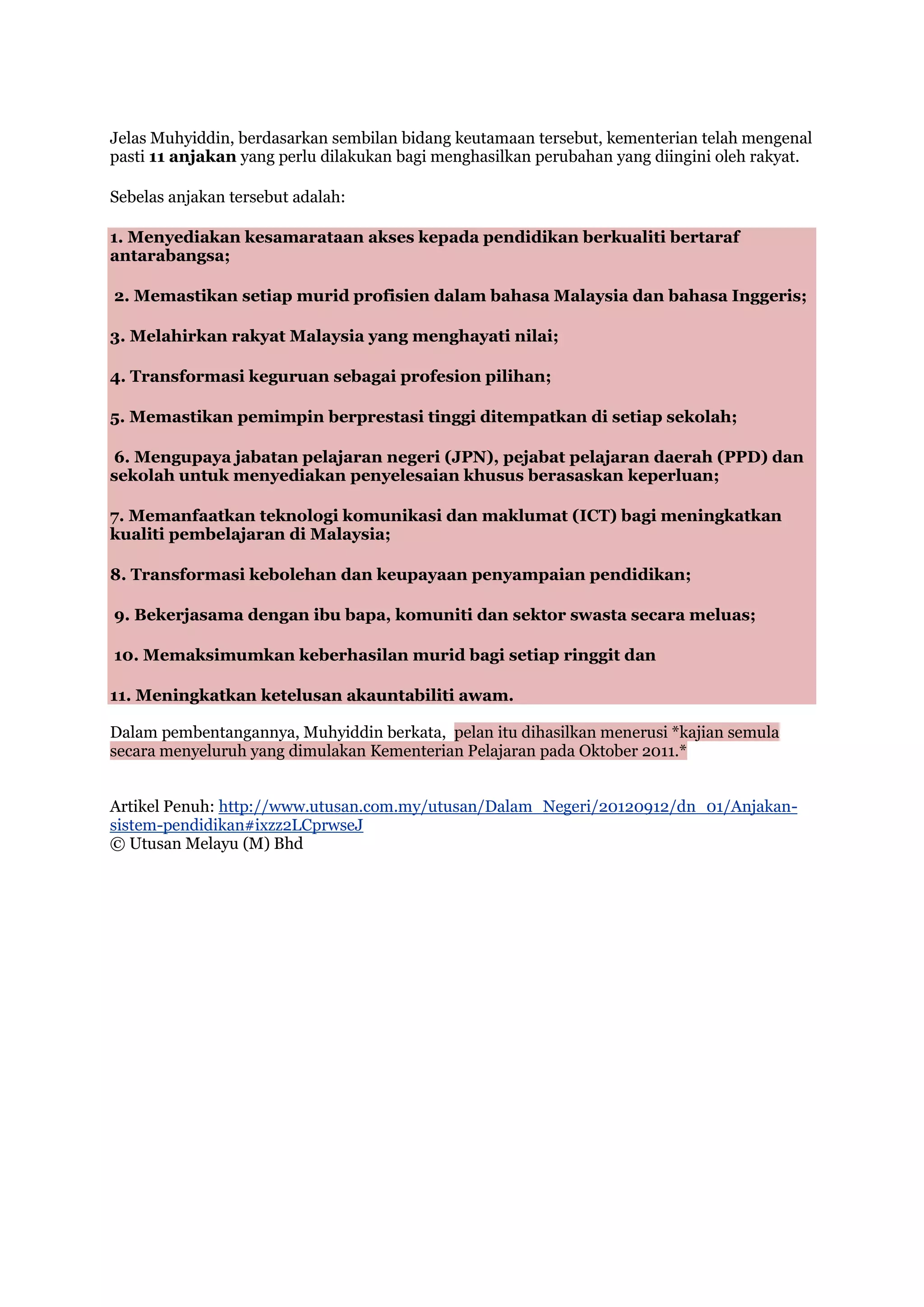 Anjakan pendidikan | DOCX