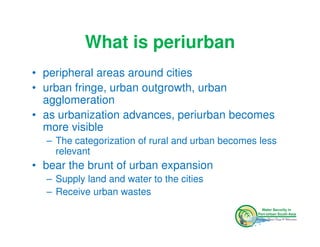 Peri urban Project Introduction_Anjal Prakash and Vishal Narain | PDF