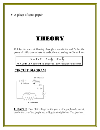 Physics investigatory project | DOC