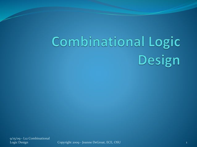 Combinational logic circuits | PPT