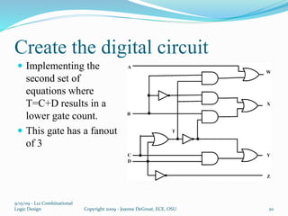 Combinational logic circuits | PPT