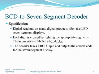 Combinational logic circuits | PPT