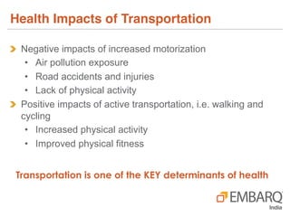 Health Impact Assessment in Transport Planning - Case Study of a BRT ...