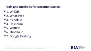 Tools and Methods for Effective Reconnaissance: A Comprehensive Report ...