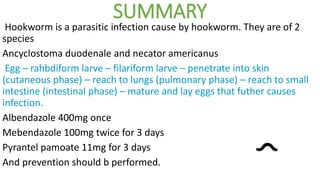 hookworm infection | PPTX