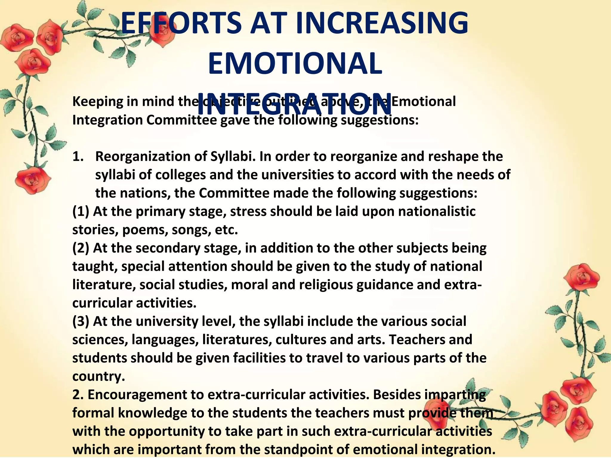 National and emotional integration | PPTX