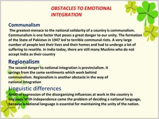 National and emotional integration | PPTX