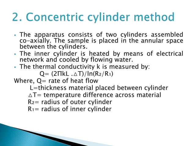 Determination Of Thermal Conductivity Pptx Physics Science