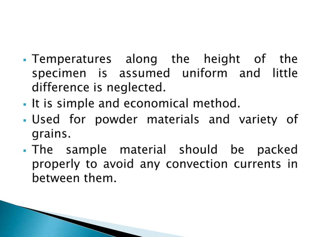 Determination Of Thermal Conductivity Pptx Physics Science