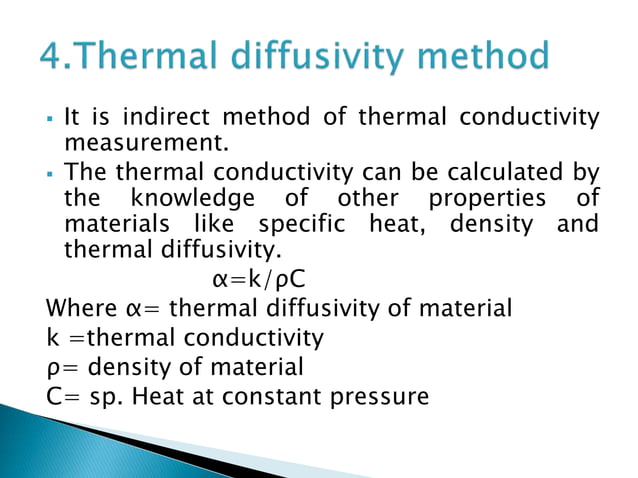Determination Of Thermal Conductivity Pptx Physics Science