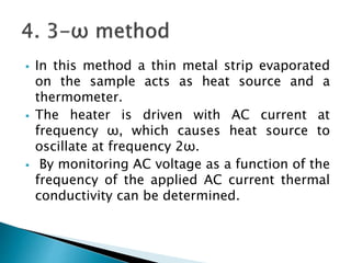 determination of thermal conductivity | PPTX