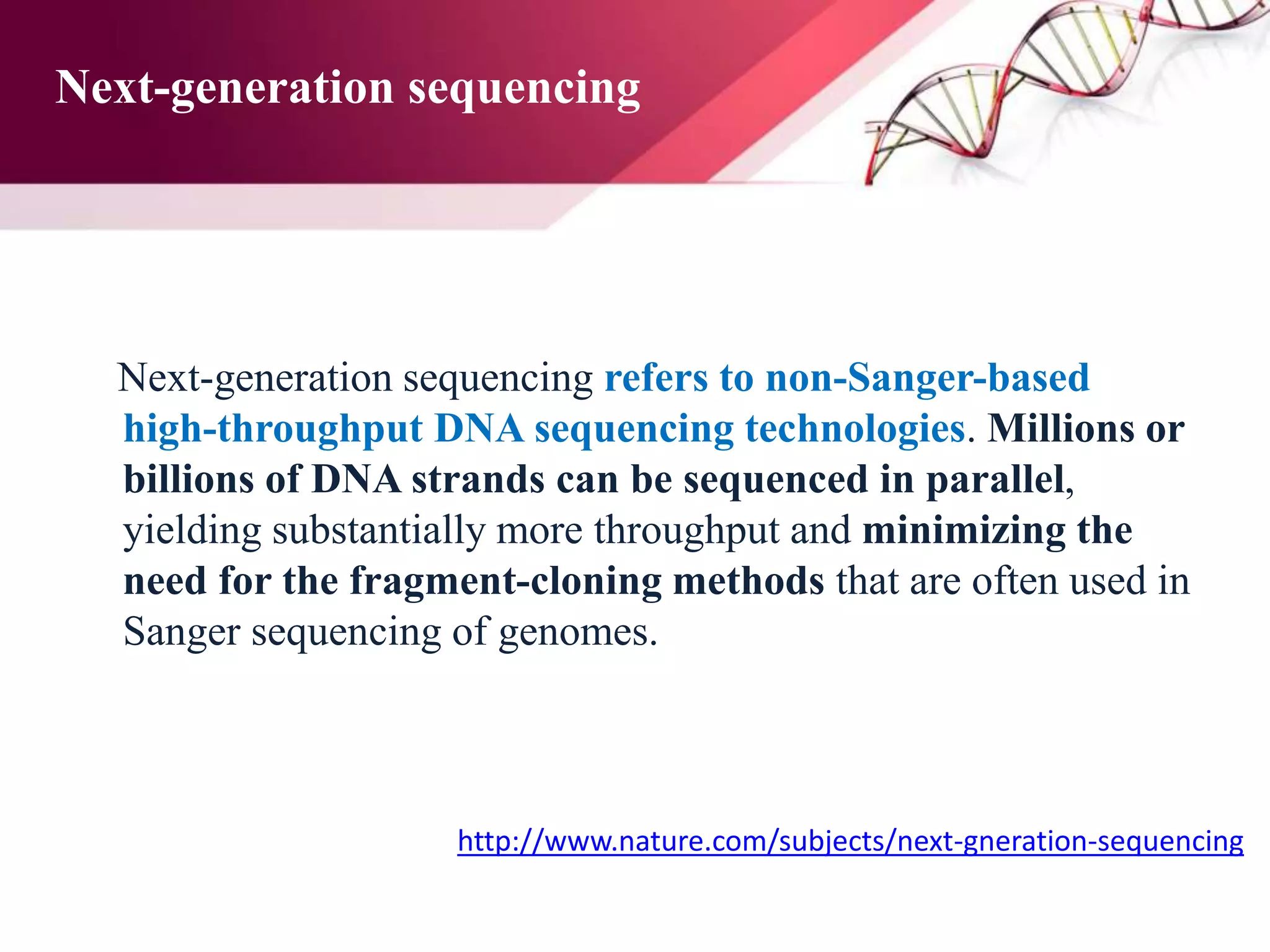 Next generation sequencing technologies for crop improvement | PPTX