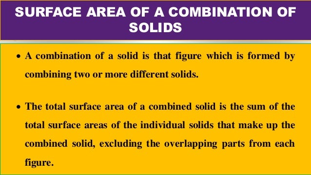 Surface Area of Combination of Solids | PPTX