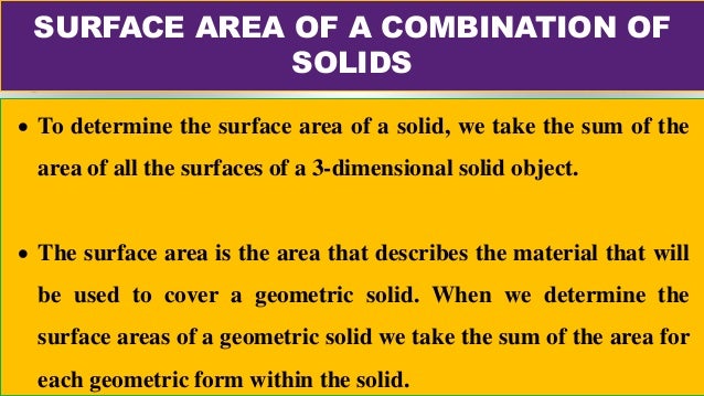 Surface Area of Combination of Solids | PPTX