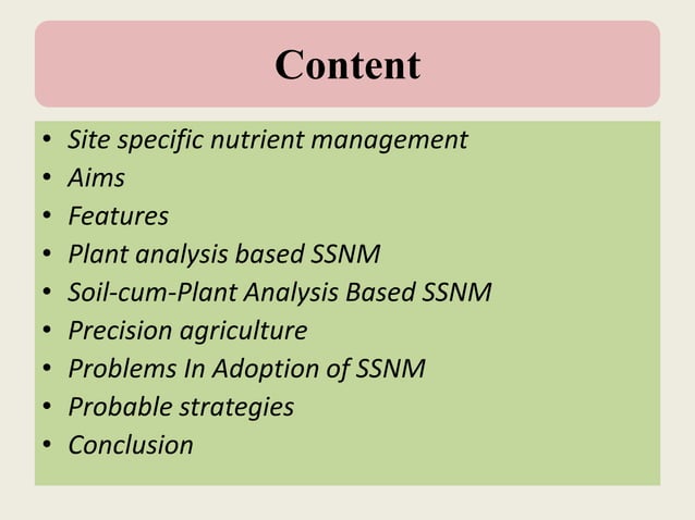 Site Specific nutrient Management for Precision Agriculture - Anjali Patel (IGKV Raipur, C.G) | PPTX