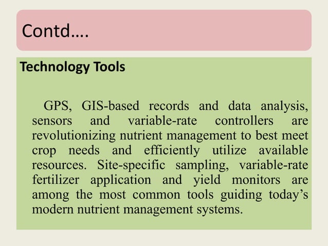 Site Specific nutrient Management for Precision Agriculture - Anjali ...