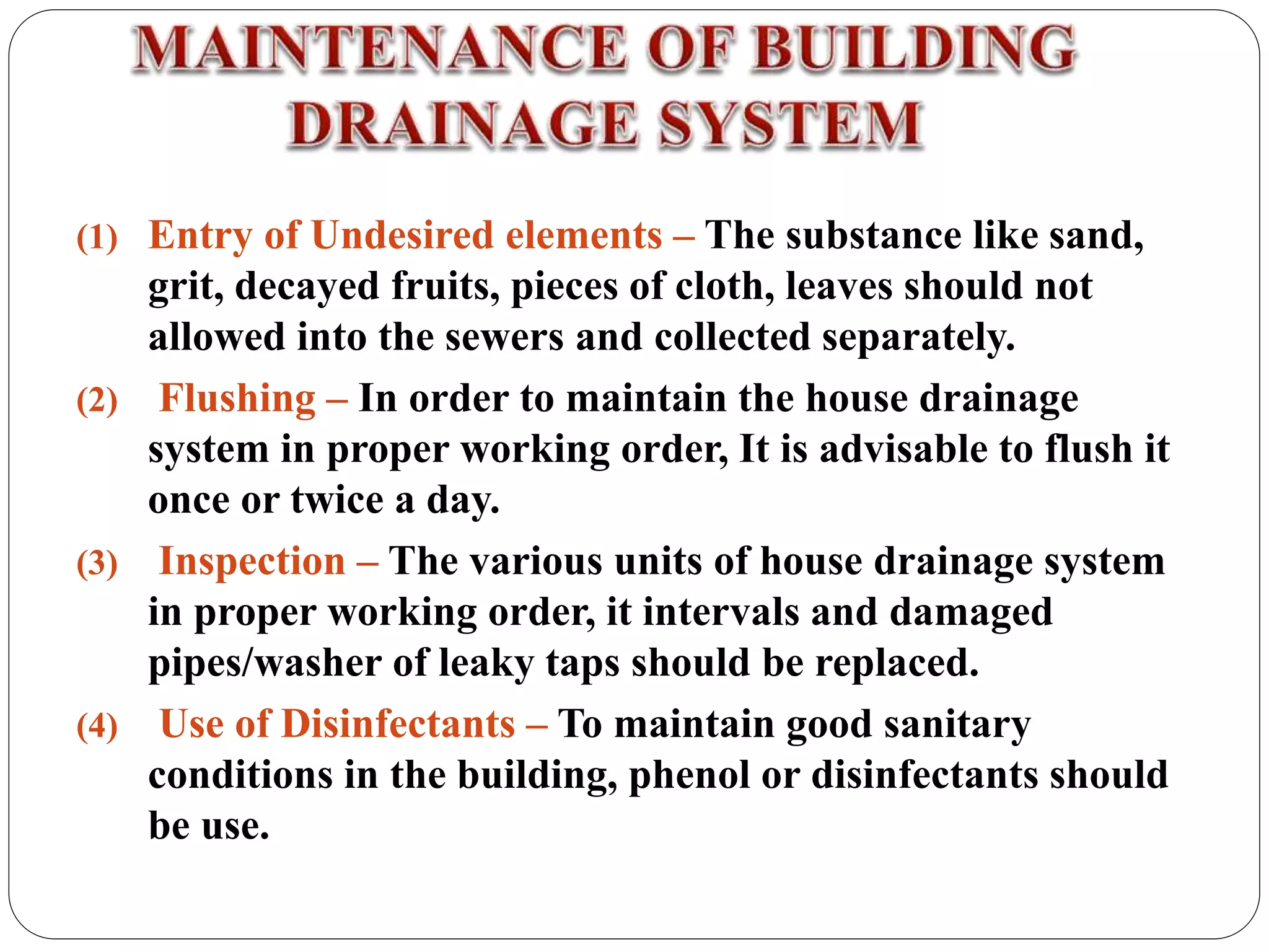 waste water drainage | PPTX