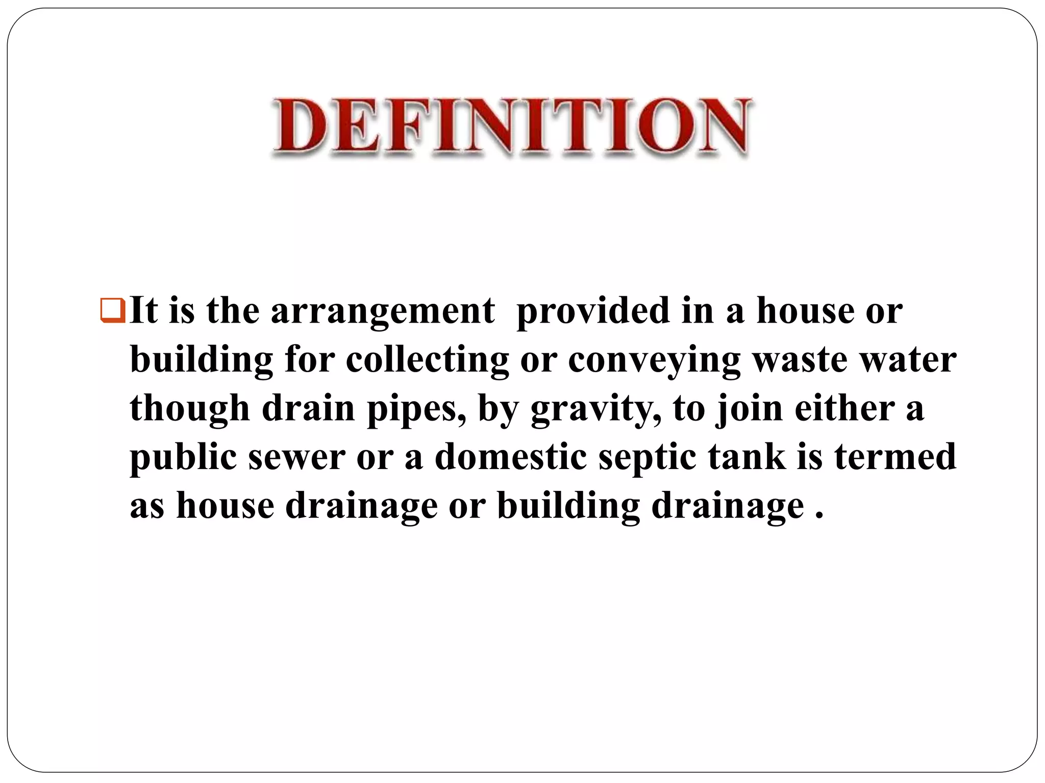 waste water drainage | PPTX