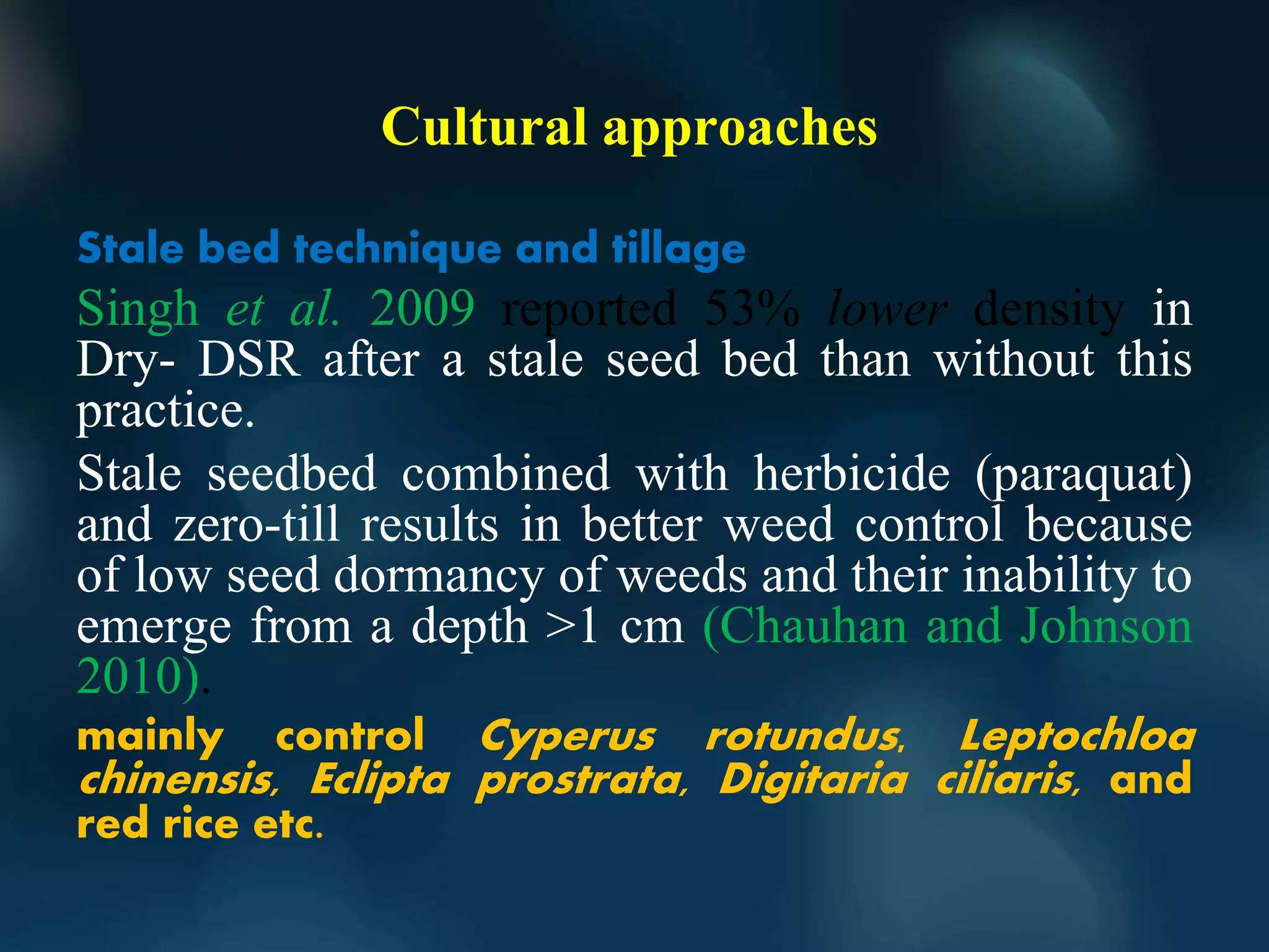 Weed Management in Direct Seeded Rice - By Anjali Patel mam (IGKV ...