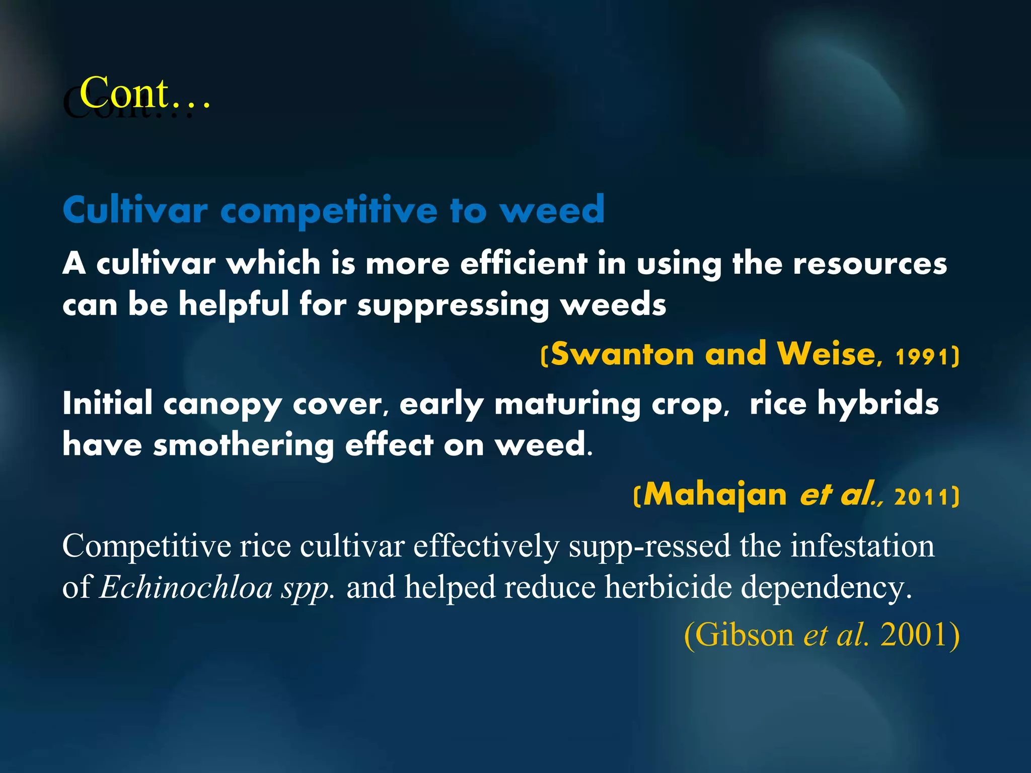 Weed Management in Direct Seeded Rice - By Anjali Patel mam (IGKV ...