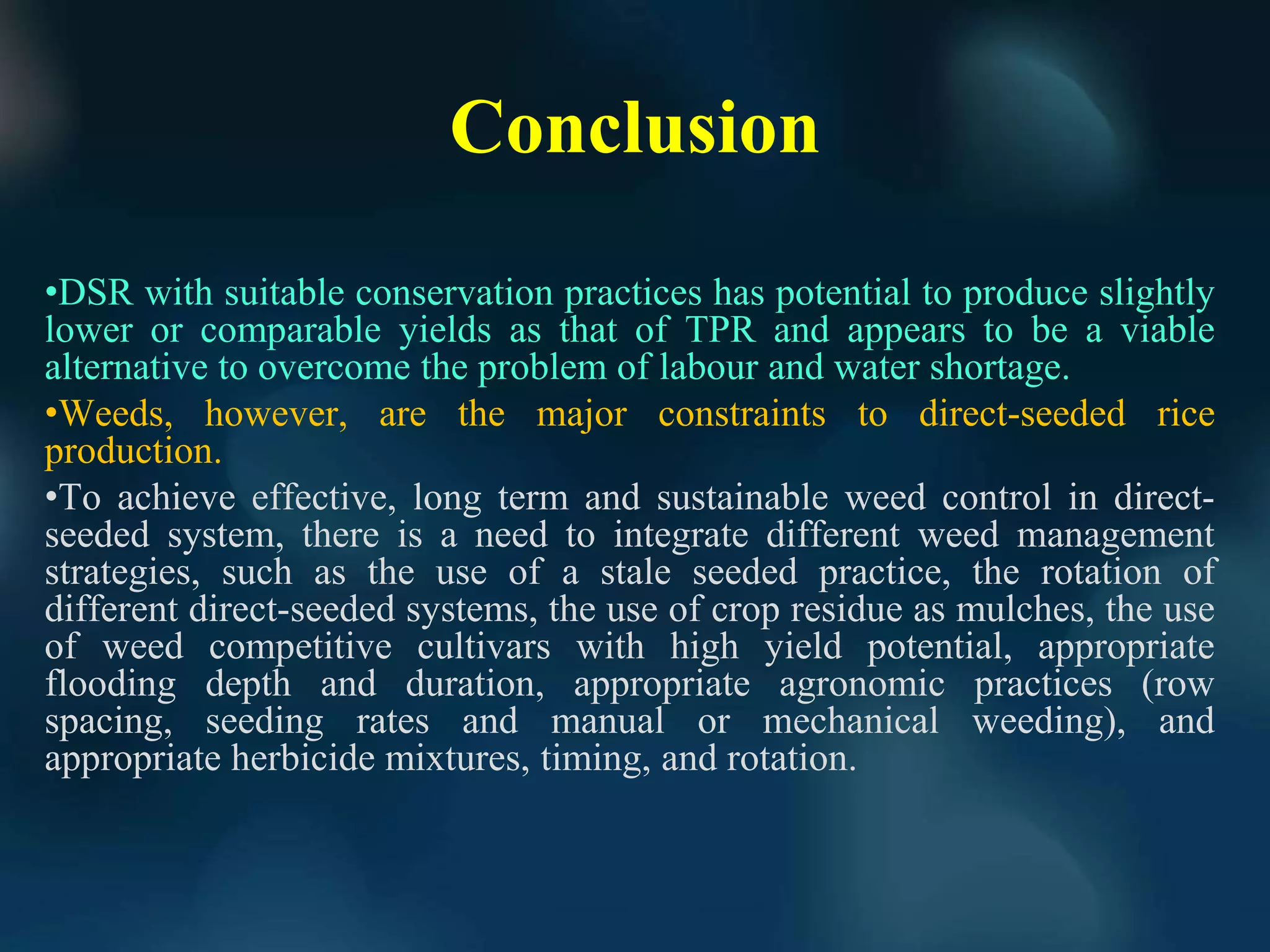 Weed Management in Direct Seeded Rice - By Anjali Patel mam (IGKV Raipur, C.G) | PPTX