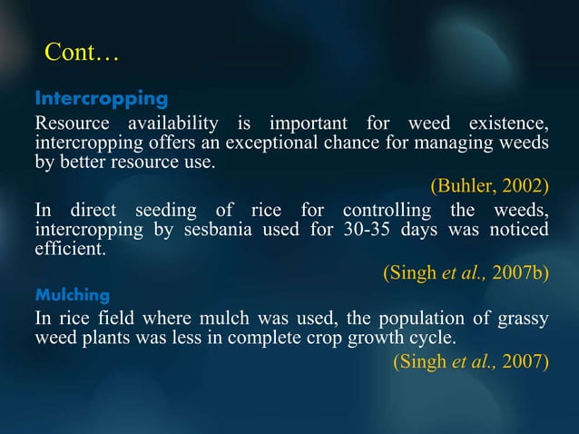 Weed Management in Direct Seeded Rice - By Anjali Patel mam (IGKV ...