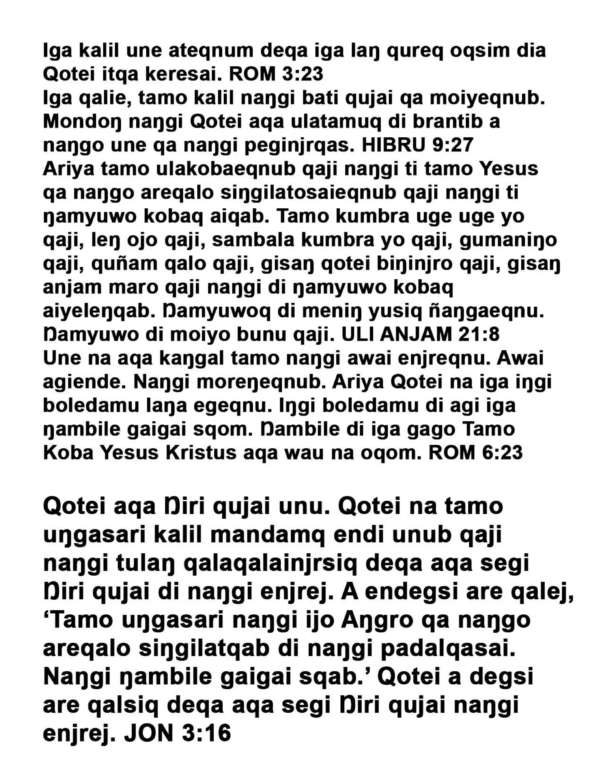 Anjam Gospel Tract | PDF