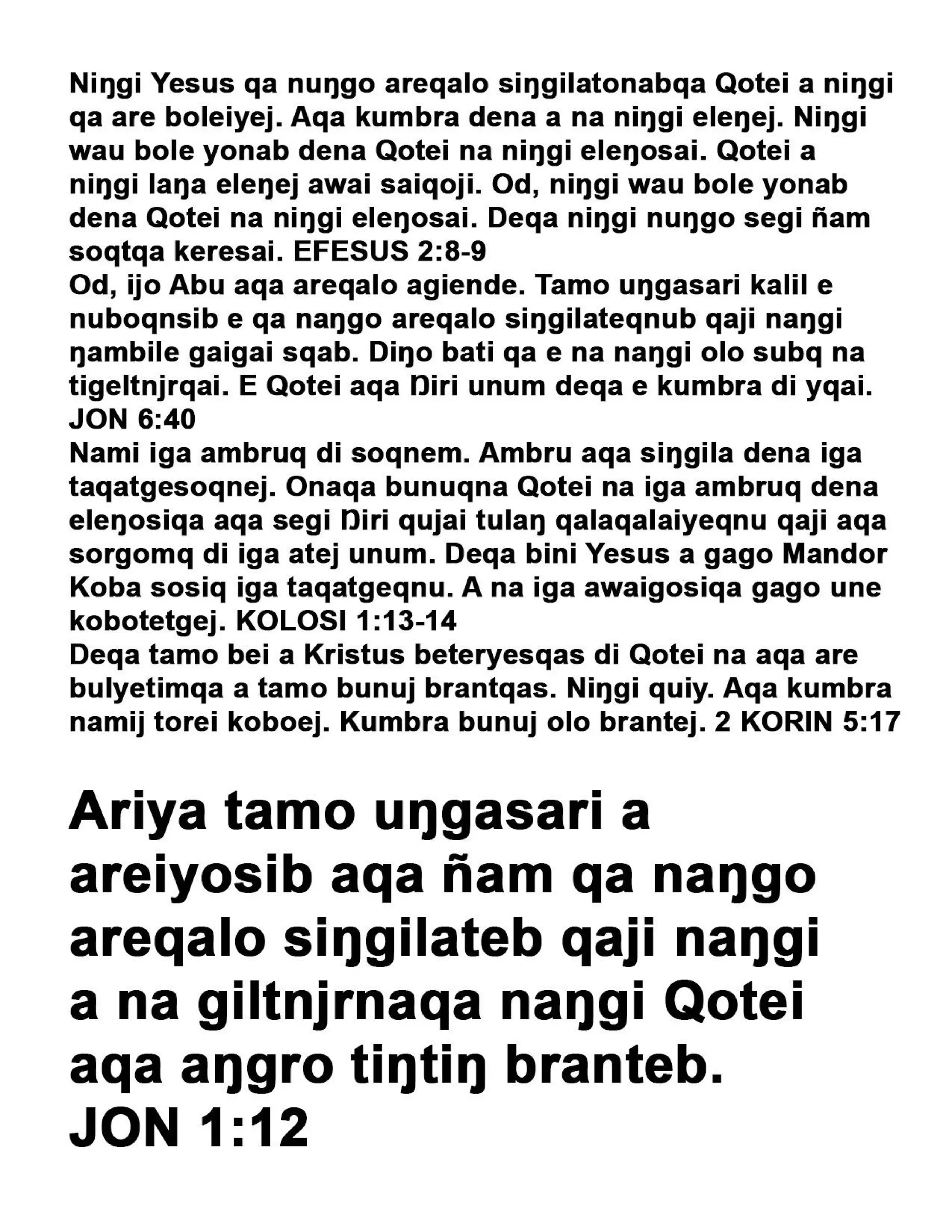 Anjam Gospel Tract | PDF