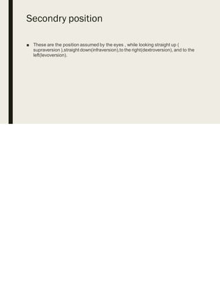 Position of gaze | PDF