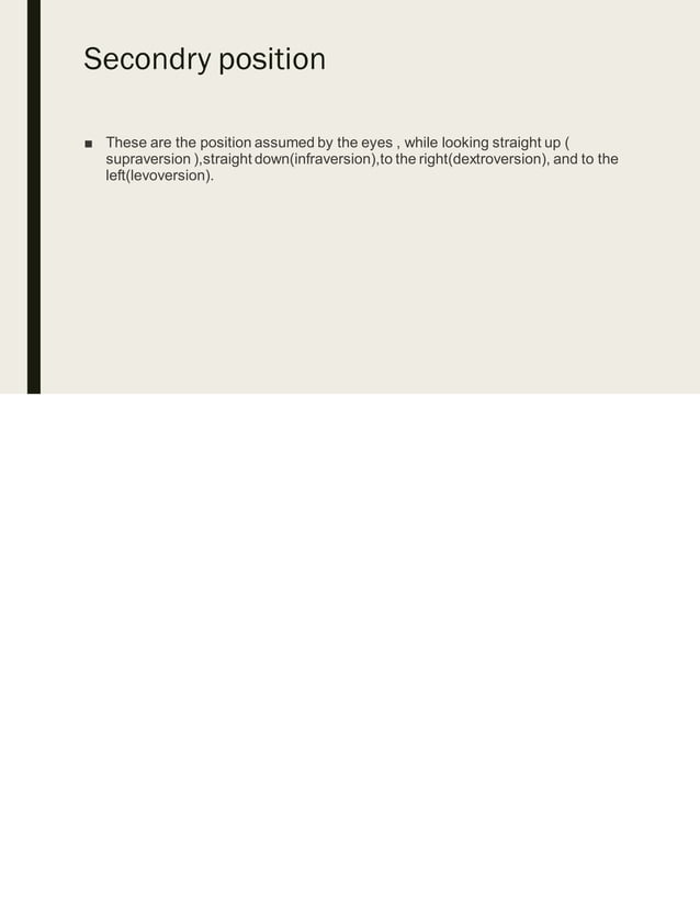 Position of gaze | PDF | Eye and Vision Conditions | Diseases and ...