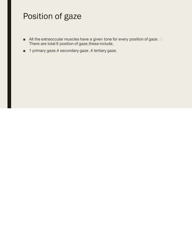 Position of gaze | PDF | Eye and Vision Conditions | Diseases and ...