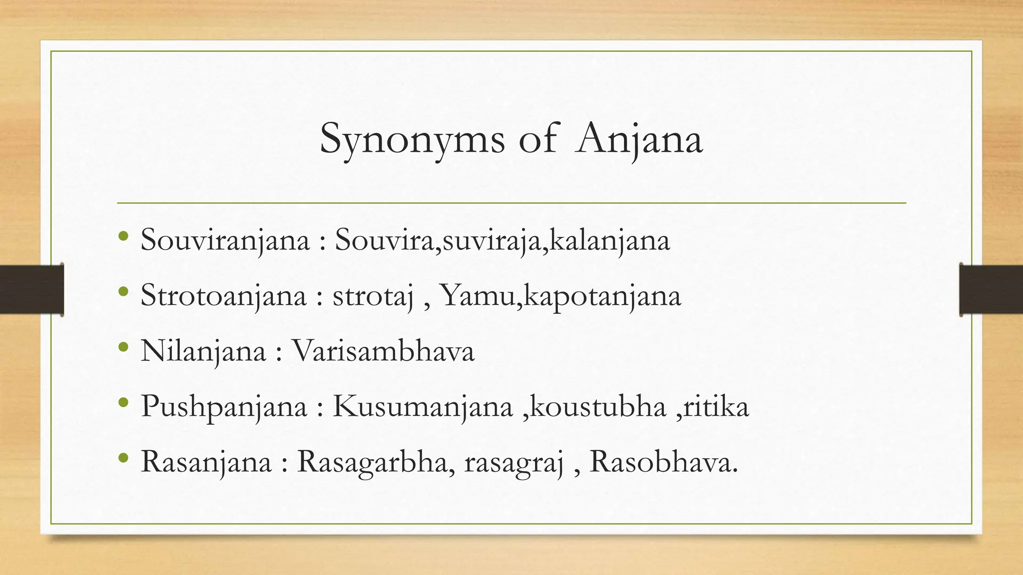 anjana rasashastra ppt.pptx anjana rasa shastra | PPTX