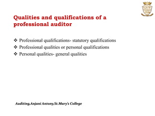 Auditing: Introduction And Objectives | PPTX